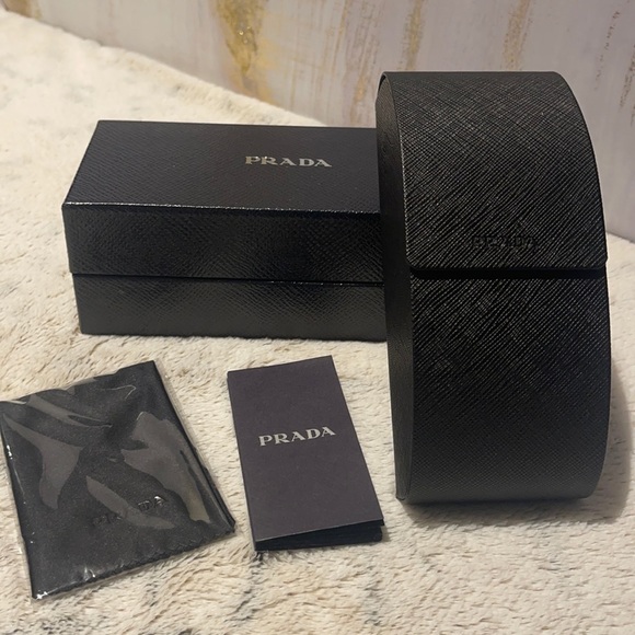 Prada | Accessories | New Black Prada Glasses Case With Box And Cloth ...